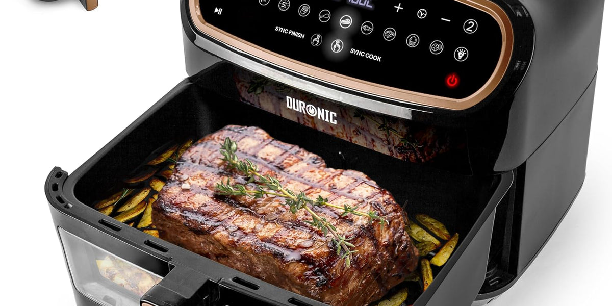 What are the benefits of a Duronic Dual Air Fryer?