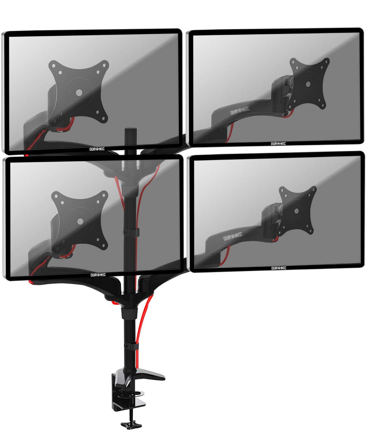 Duronic Monitor Arm Stand DM454 | Quad PC Desk Mount | Solid Steel ...