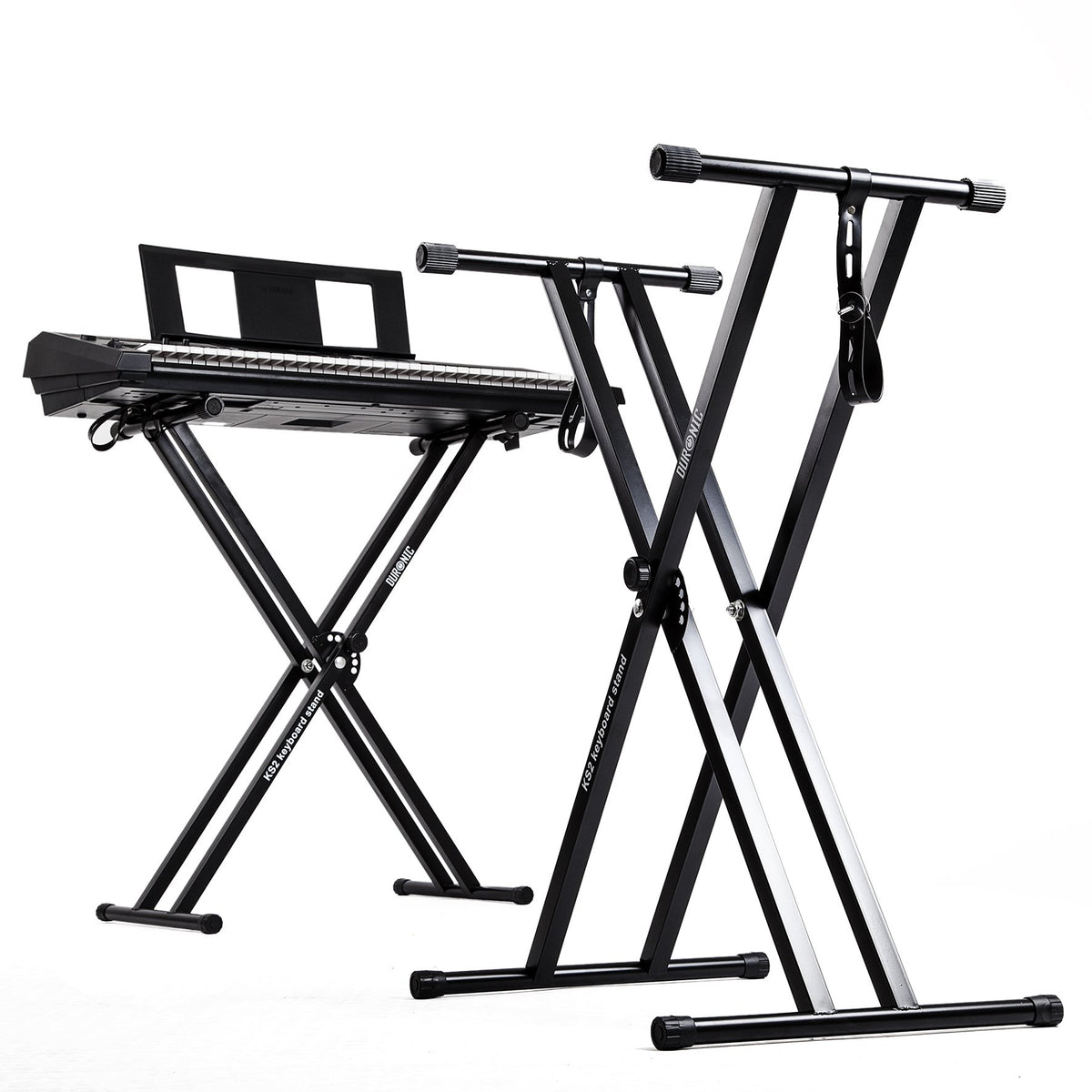 Duronic Keyboard Stand KS2B | Twin X Frame | Height Adjustable 33-98cm ...