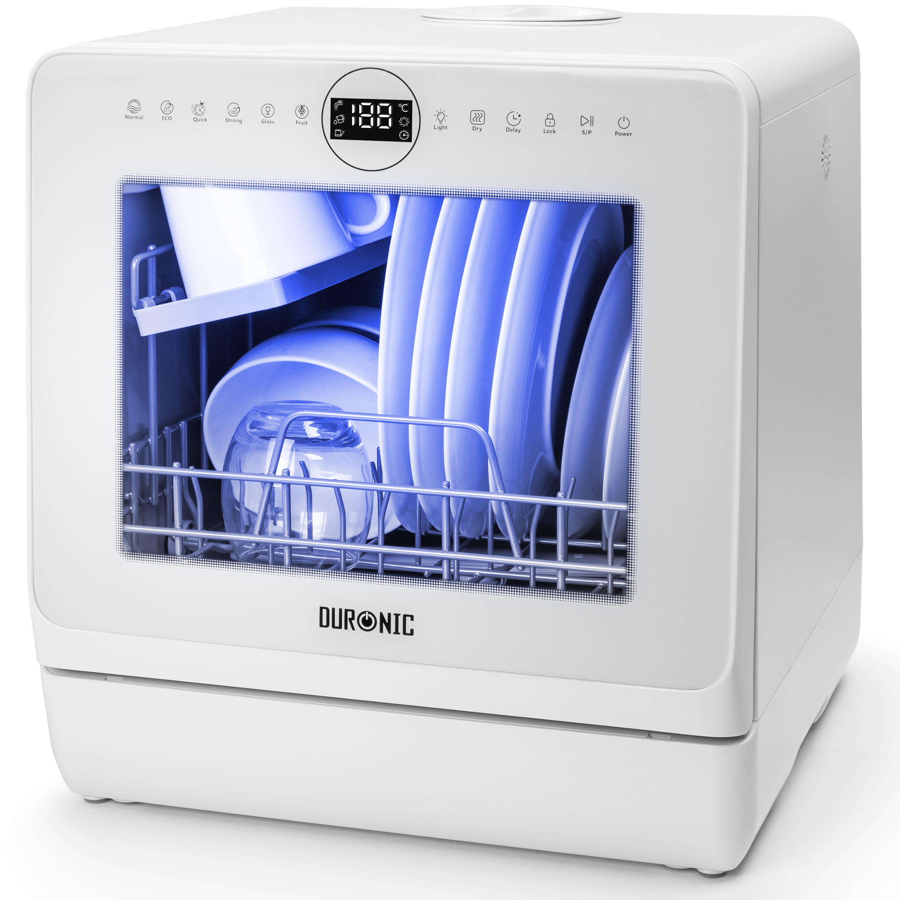 Duronic Table Top Dishwasher DW5 WE 950W Compact Tabletop Dish Washer