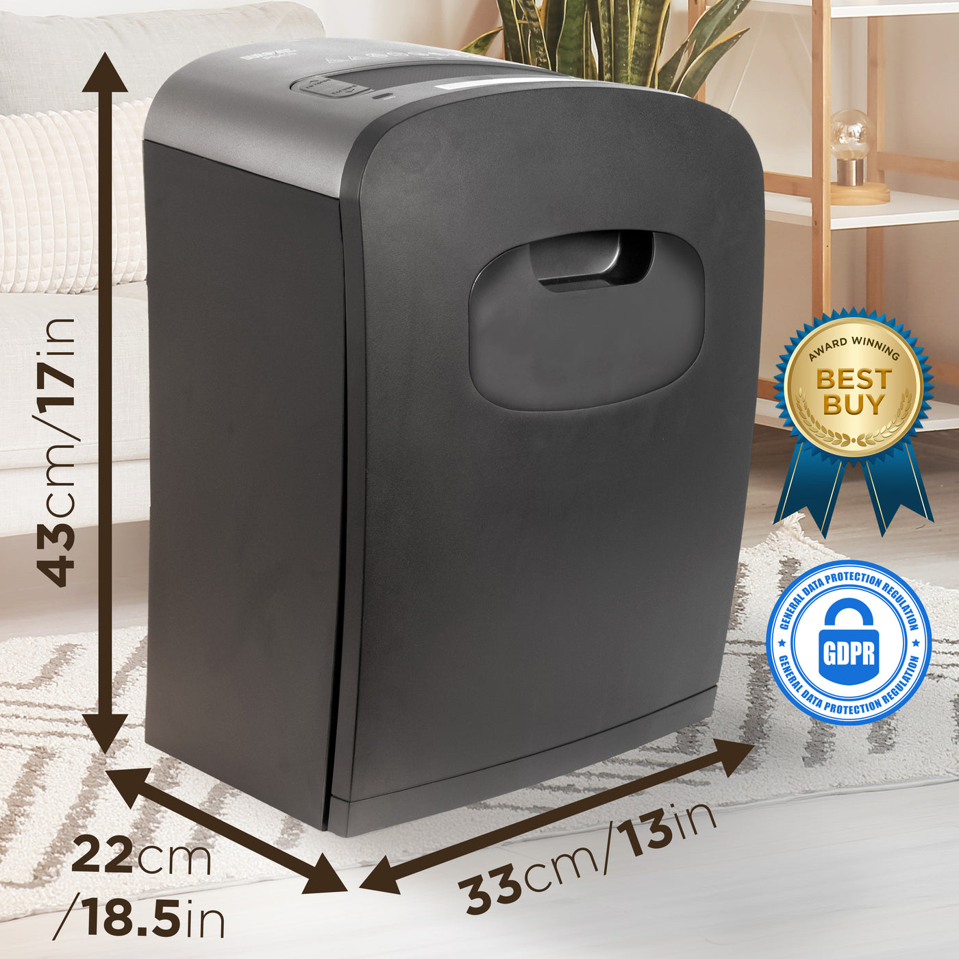 Duronic Micro Cut Paper Shredder PS410, Shred 8 Sheet Heavy Duty Elect