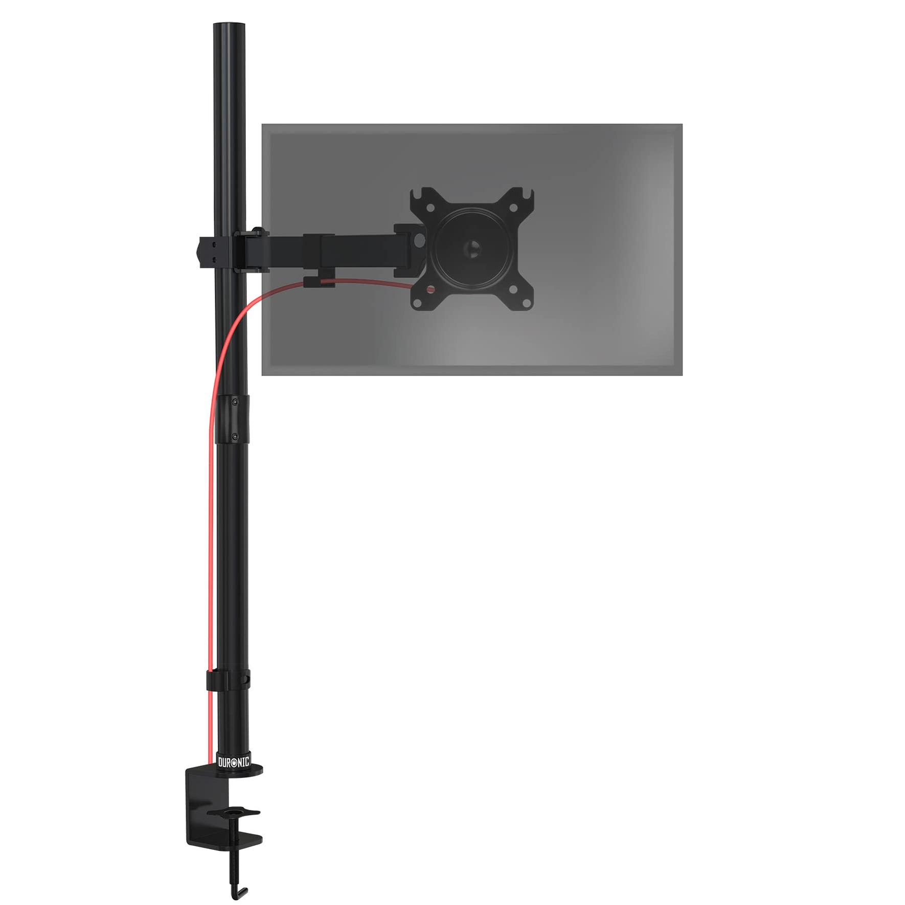 Duronic Single Monitor Arm Stand DMT151X2, PC Desk Mount, Extra Tall 1