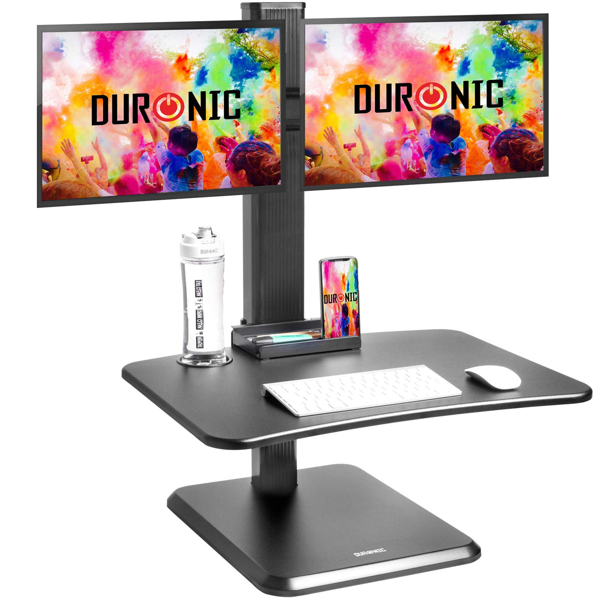 Duronic Sit-Stand Desk DM05D15 | Height Adjustable Office Workstation ...