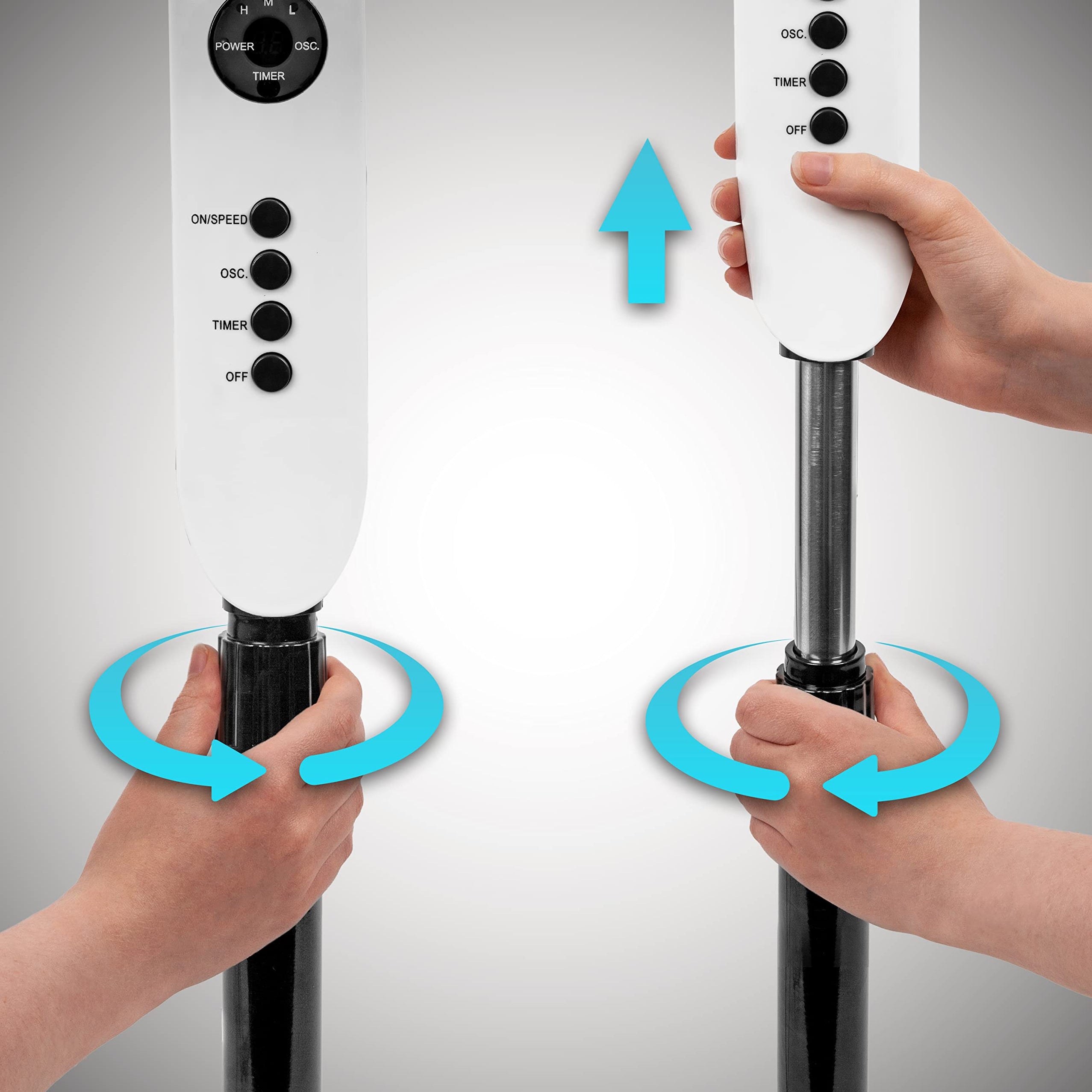 Duronic Pedestal Fan FN65, Stand Up Remote Control Fan, Floor Standing