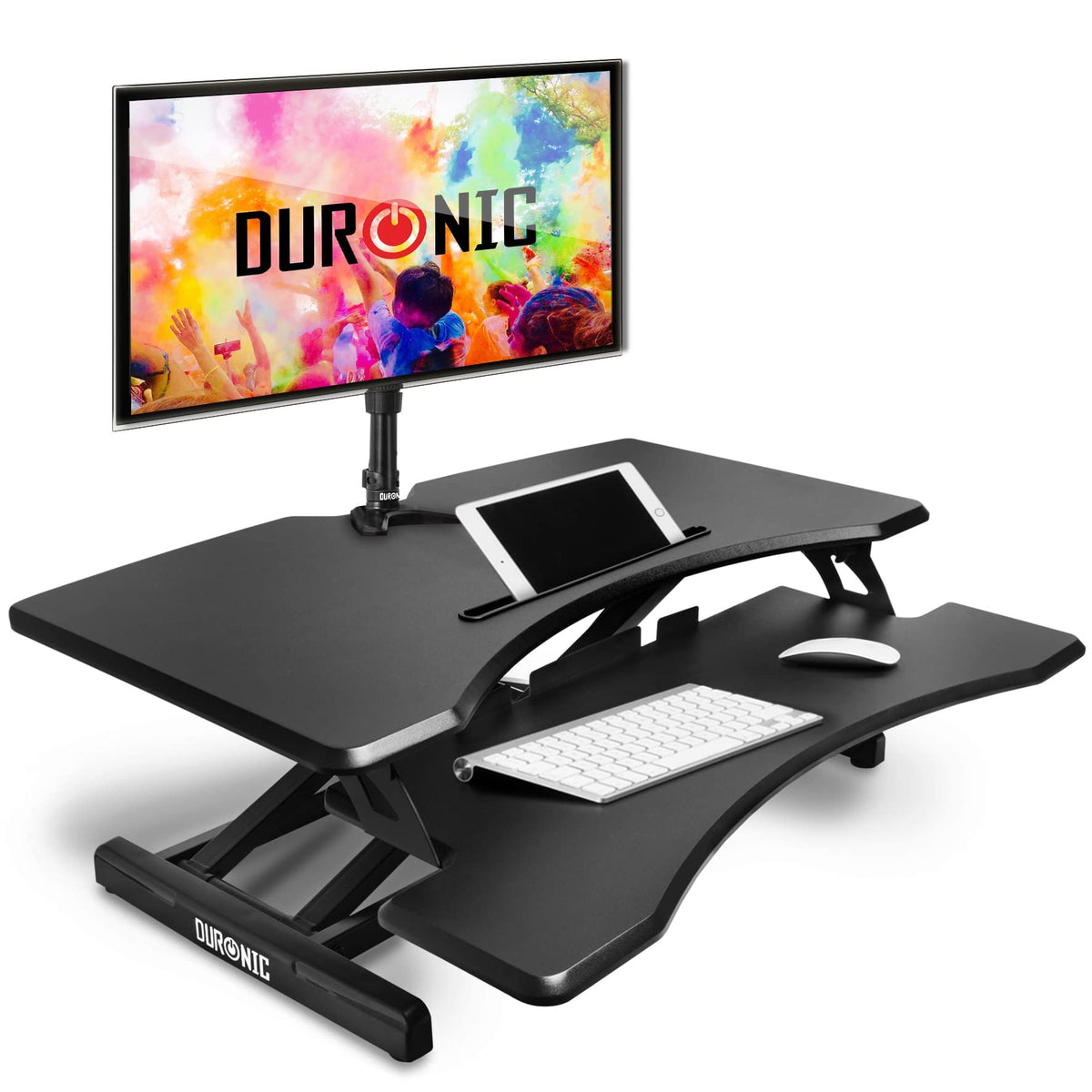 Duronic Sit-Stand Desk DM05D17 | Height Adjustable Office Workstation ...