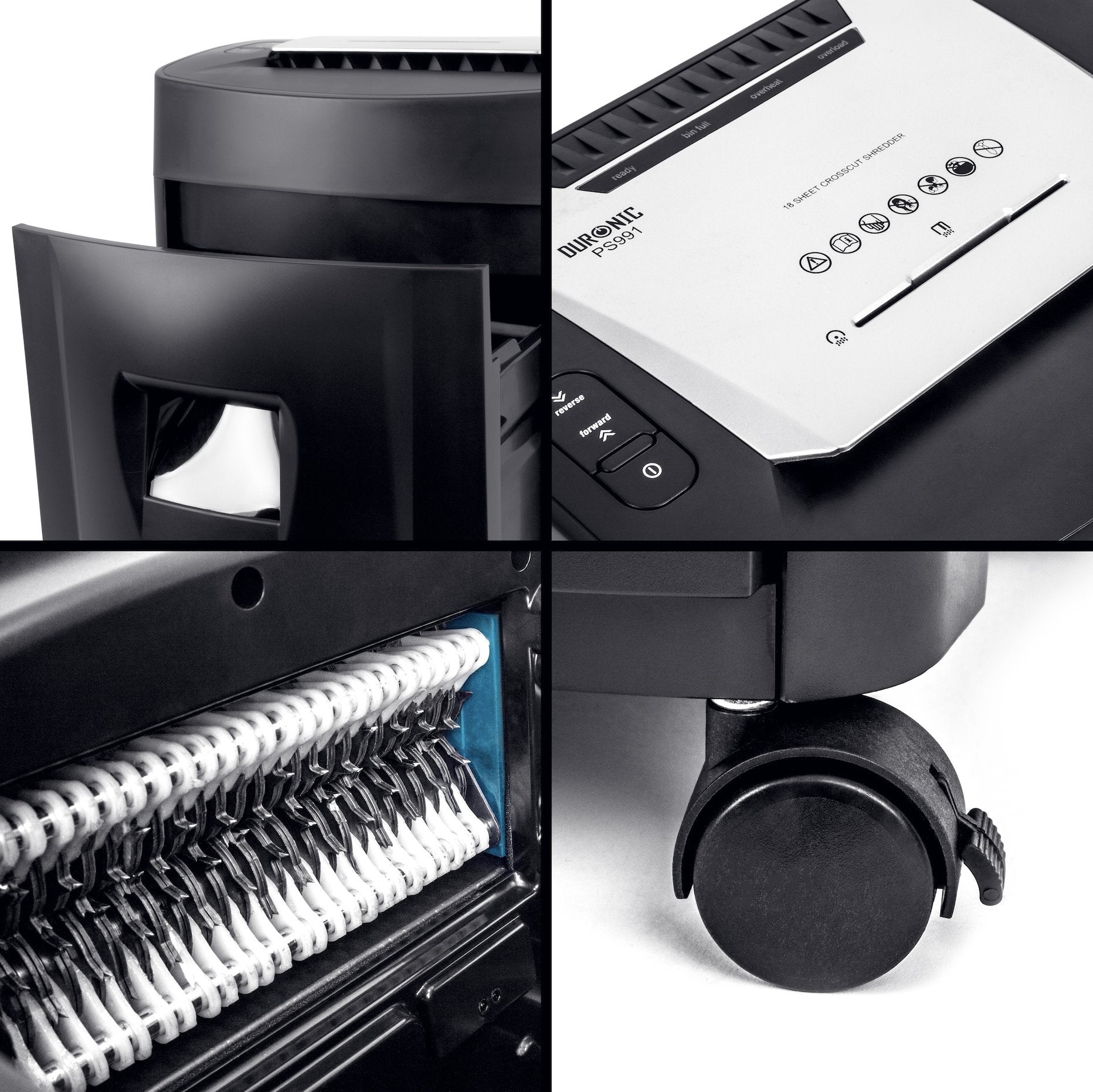 Duronic Micro Cut Paper Shredder PS410 Personal Data Shredders, 8 Shee