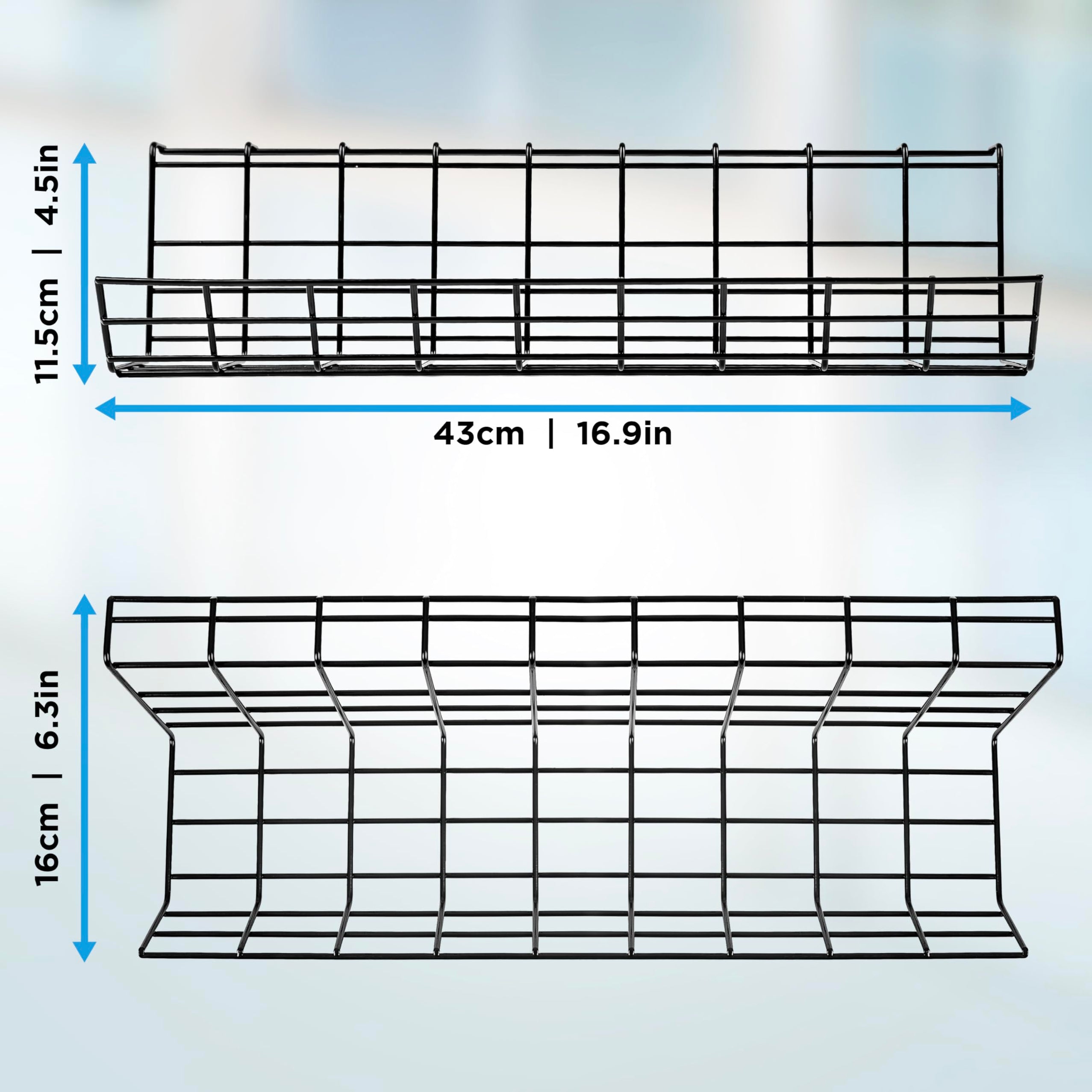 Duronic Under Desk Cable Management CMH1, Cable Duct for Computer Desk