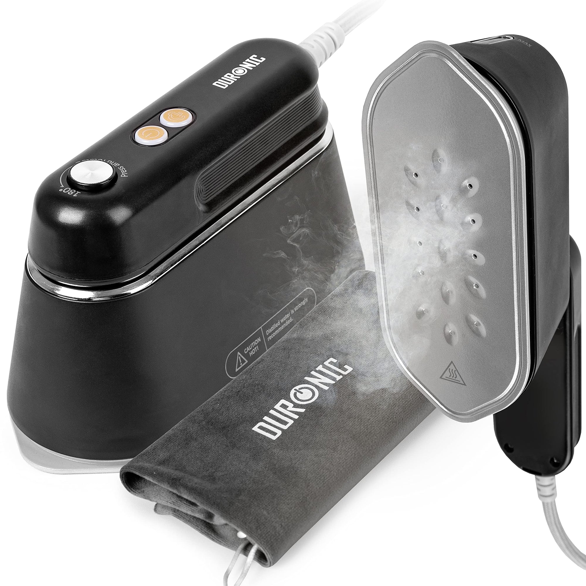 Duronic Steam Irons HS90 BK 1200W Travel Iron Garment Steamers with 90